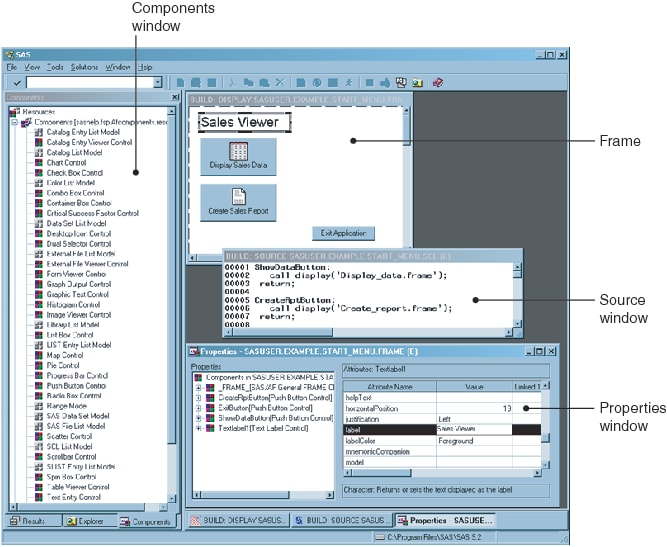 The SAS/AF Development Environment :: Getting Started with SAS/AF(R) 9. ...