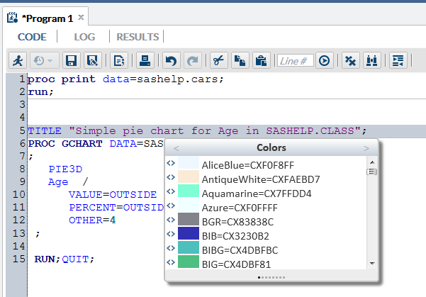 New Autocomplete Feature in the SAS Code Editor :: What's New in SAS(R ...