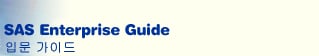 SAS Enterprise Guide 입문 가이드: 기본 메뉴