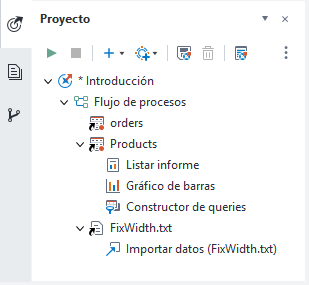 Ventana Árbol del proyecto