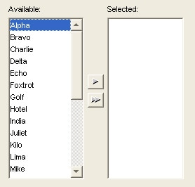 26022 - How to Create a Swing DualListSelector