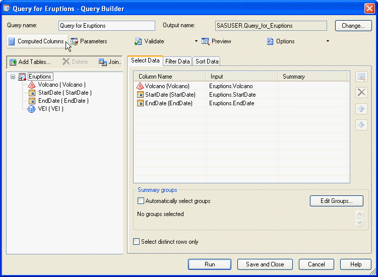26098 - Creating Columns Using Mathematical Operators in the Expression Editor of SAS Enterprise ...