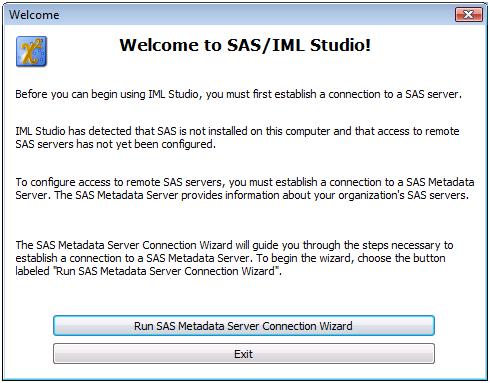 36256 - SAS prompts you to connect to a SAS® Metadata Server when you invoke SAS/IML® Studio in ...