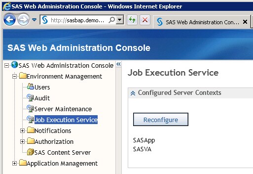 52135 - Making the SAS® Visual Analytics server context available in order to start the SAS ...