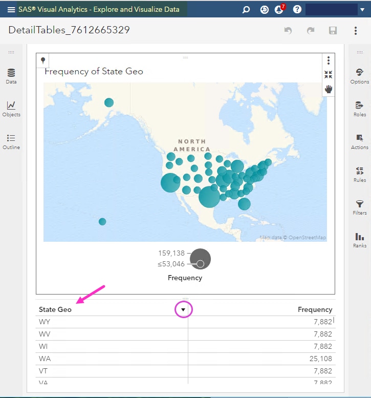 63655 - Changing the sort order on graph detail tables does not alter ...