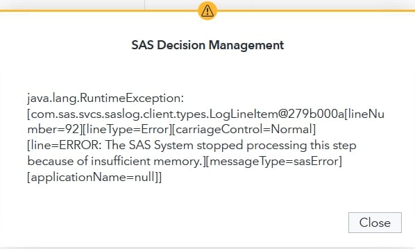 69595 - Using "Import Terms" fails with the error "The SAS System stopped processing this step ...